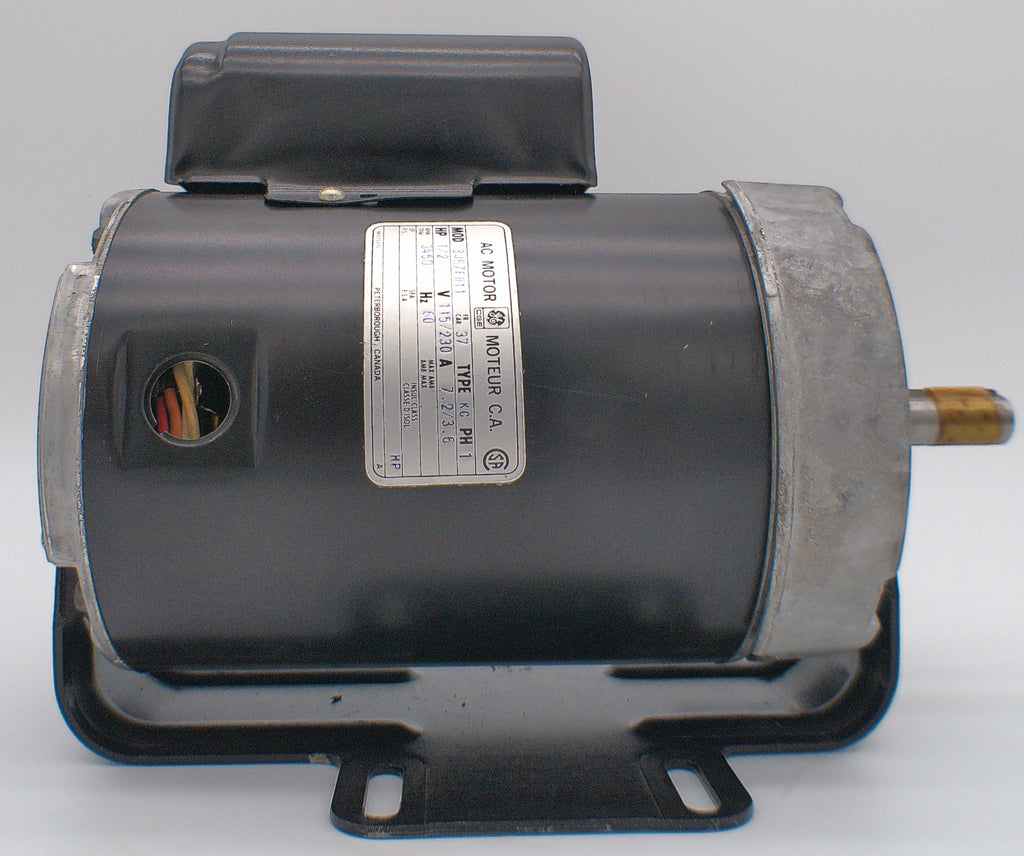 3J87FB11, CGE, 1/2Hp, 3450 Rpm, 115-230 Volts, Fr:37, Totally Enclosed ...