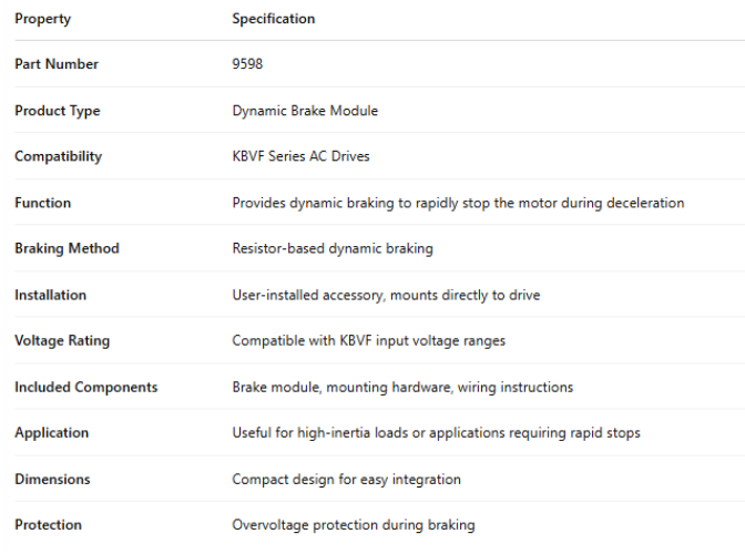9598, KBVF Dynamic Brake Module | E-Motor Nations