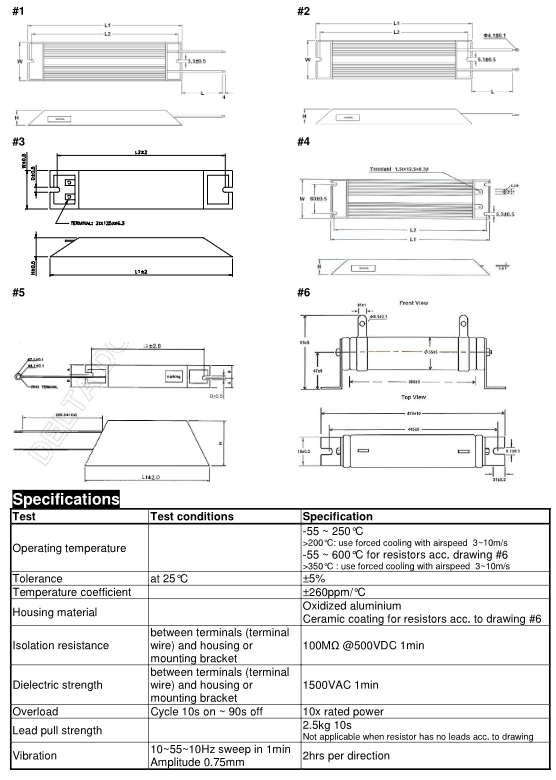 P-BR500W070, Braking Resistor 70 OHM 500W | E-Motor Nations