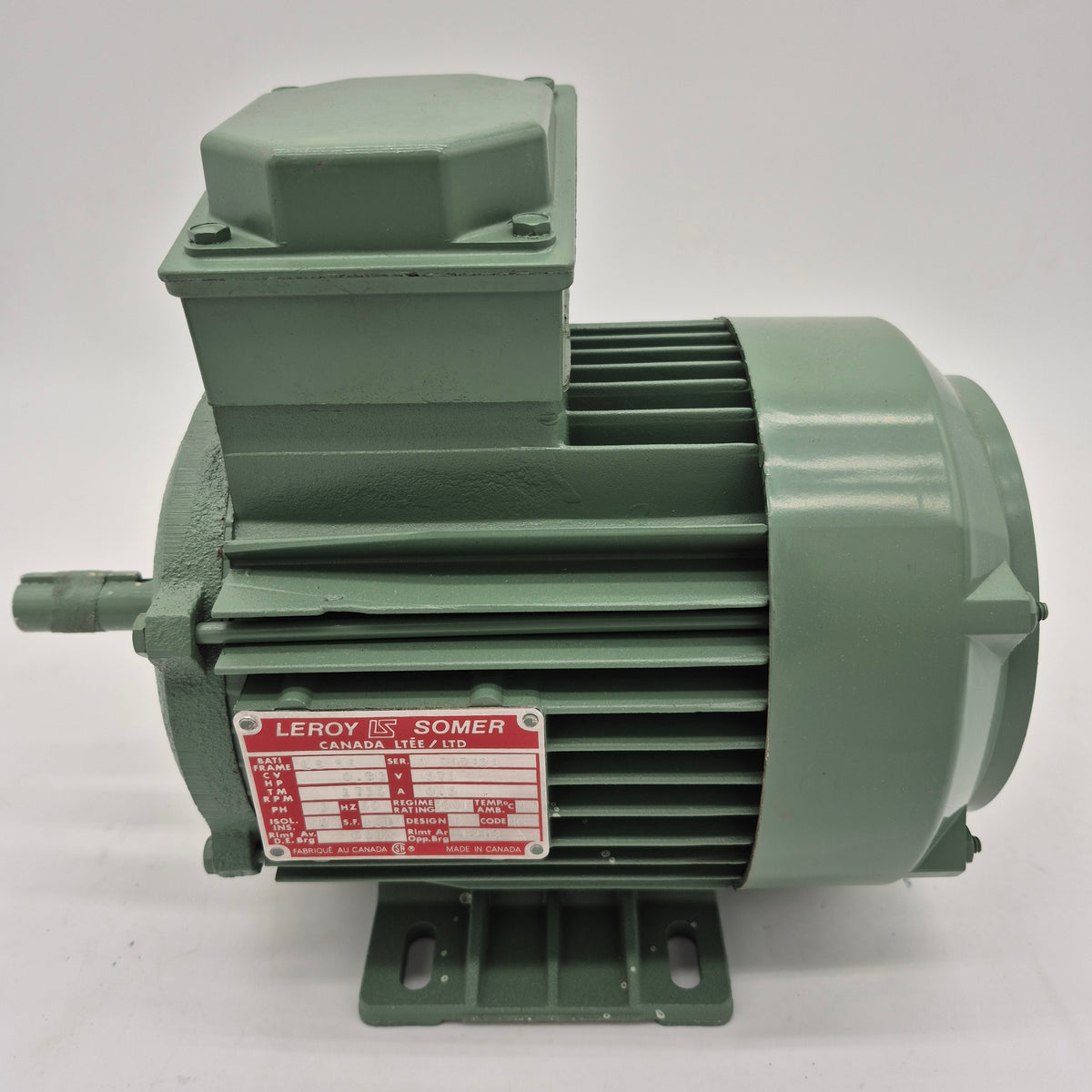 LS56, 1/3Hp, 1735 RPM, 575V, 3Ph, 60Hz, Frame 56, TEFC, D707828 – E ...